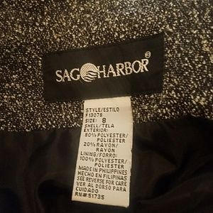 Sag Harbor | Jackets & Coats | Sag Harbor Classic Blackwhite Spotted ...